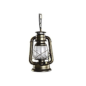 Retro Lanterne Pendant Lighting Metal Glass Shade Kerosene Ceiling Light Pendant Lamp