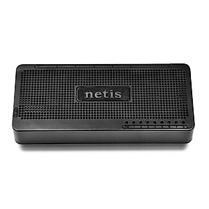 Netis ST3108S 8 Port 10/100Mbps Fast Ethernet Switch | Desktop Ethernet Splitter, Ethernet Hub, Plug and Play, Traffic Optimization Auto-Negotiation RJ45 Ports with Compact Design