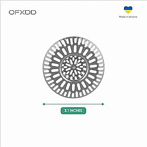 Drain Cover Kitchen Sink - Plastic & Stainless Steel Sink Strainers Set of 3 - Hair Drain Catcher Bathtub 2.75 & 2.36 & 3.10 Inches