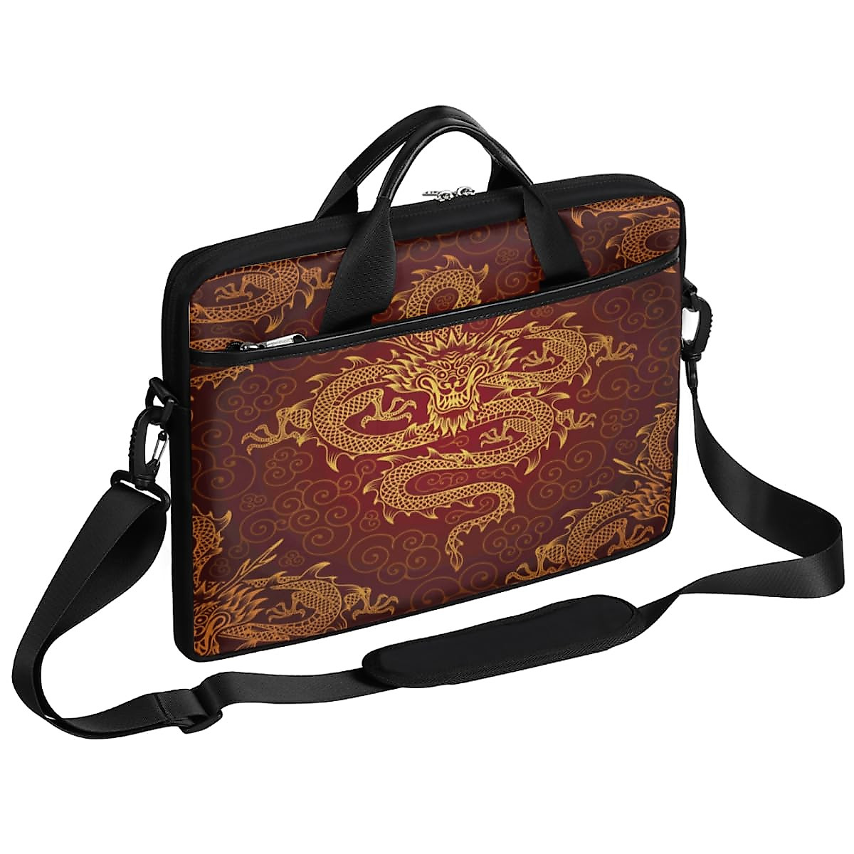 Animal Dragon Laptop Computer Bag Waterproof Shoulder Messenger Bag 13-15 inch Durable Laptop Tote Bag with Shoulder Strap Handle Lightweight Crossbody Briefcase