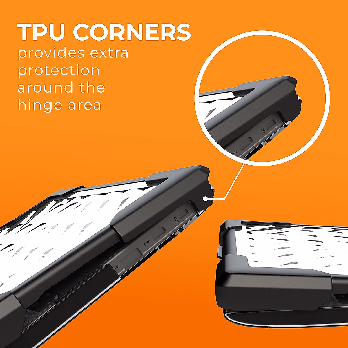 Gumdrop SlimTech Laptop Case Fits Lenovo 100e Chromebook 1st | 2nd Gen Designed for K-12 Students Teachers and Classrooms – Drop Tested Rugged Shockproof Bumpers for Reliable Device Protection – Black