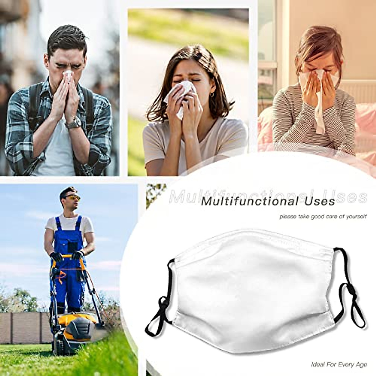 SARNFANS Tree of Life Adult Reusable Face Mask,Big Old Leaves and Nature Themed Artwork,5-Ply Breathable Safety Unisex Adults Fashion Facial Face Masks for Women Men,White Black