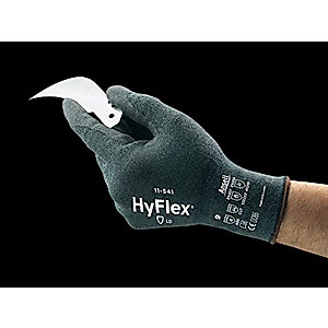 Ansell HyFlex 11-541 Cut Protection Gloves - Light Duty, Dexterity, Comfort, Size X Large (Pack of 12)