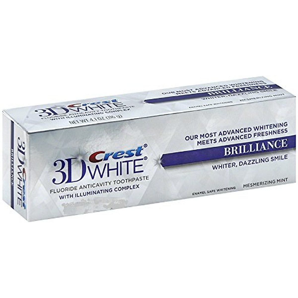 Crest 3D White Fluoride Anticavity Toothpaste 0.85 oz (Pack of 2)