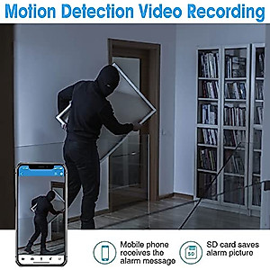 Jukllezan Mini Spy Camera Wireless WiFi Hidden Camera 1080P Full Hidden Cameras with Night Vision and Motion Detection Security Nanny Camera for Outdoor Home Office (2)