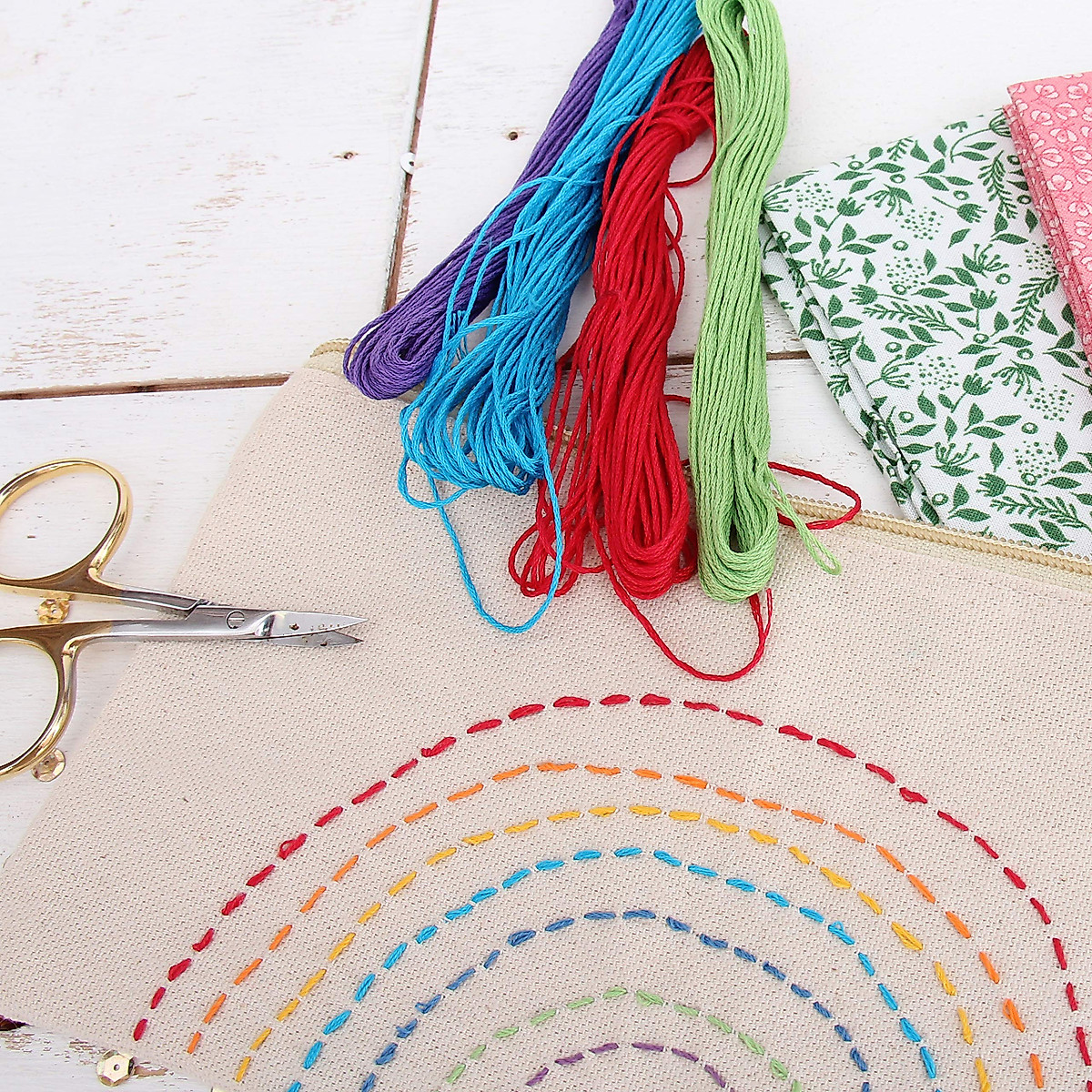 ThreadArt Huge 50 Color Premium Egyptian Long Fiber Cotton Embroidery Floss Thread Kit - Six Strand Set for Hand Embroidery, Friendship Bracelets, Cross stitch and Crafts