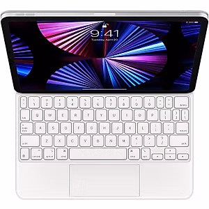 Apple USB-C Magic Keyboard for 11-inch iPad Pro 3rd Gen & iPad Air 4th Gen - White (Renewed)