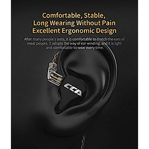 CCA CA16 in Ear Monitor Headphones HiFi 16 Units Balanced IEM High Clarity Sport Earbuds Noise Cancelling Audiophile Bass Earphone for Musicians Singer