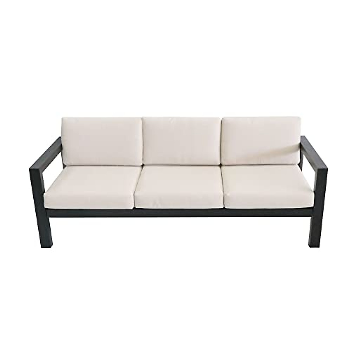 Quality Outdoor Living Monterey 4-Piece Outdoor Deep Seating Conversation Set, Black