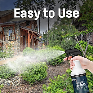 Exterminators Choice - Deer Defense Spray - 32 Ounce - Natural, Non-Toxic Deer Repellent - Quick and Easy Pest Control - Safe Around Kids and Pets - Deters But Doesn’t Harm - Kid Safe Spray