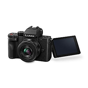 Panasonic LUMIX G100 4k Mirrorless Camera for Photo and Video, Built-in Microphone with Tracking, Micro Four Thirds Interchangeable Lens System, 12-32mm Lens, 5-Axis Hybrid I.S, DC-G100KK (Black)