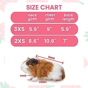 TUKOAW Guinea Pig Clothes - Cute Strawberry & Carrots Pet Colthes for Guinea Pig Rabbit Ferret Rat Chinchilla Kitten MiniDogs - Soft Warm Guinea Pig Costume for Winter Fall