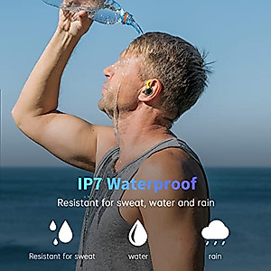 Wireless Earbuds Bluetooth Headphones, Bluetooth 5.3 Earbuds with Immersive HiFi Stereo, 2023 New 48Hrs Wireless Ear Buds Over Ear, ENC Mic, Comfortable Sport Earhooks, IP7 Waterproof in Ear Earphones