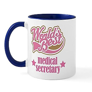 CafePress Medical Secretary Gift (Worlds Best) Mug Ceramic Coffee Mug, Tea Cup 11 oz
