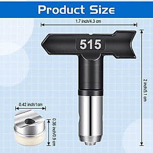Zhengmy 12 Pcs Spray Tips Airless Paint Sprayer Reversible Tip Nozzles for Spraying Machine Accessories, 109,111,209,211,311,315,411,415,515,517,621,623