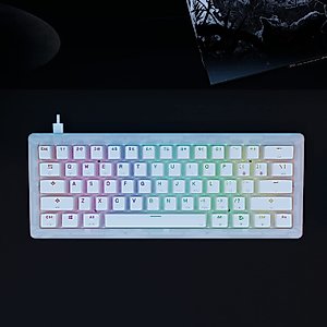 GK GAMAKAY K61 Pro 60% RGB Gasket Mechanical Keyboard, Bluetooth/USB-C Wired/2.4GHz Wireless 61 Keys Hot Swap Gaming Keyboard with CNC Acrylic Base Pudding PBT/ABS Keycaps (Gateron Red Switch)