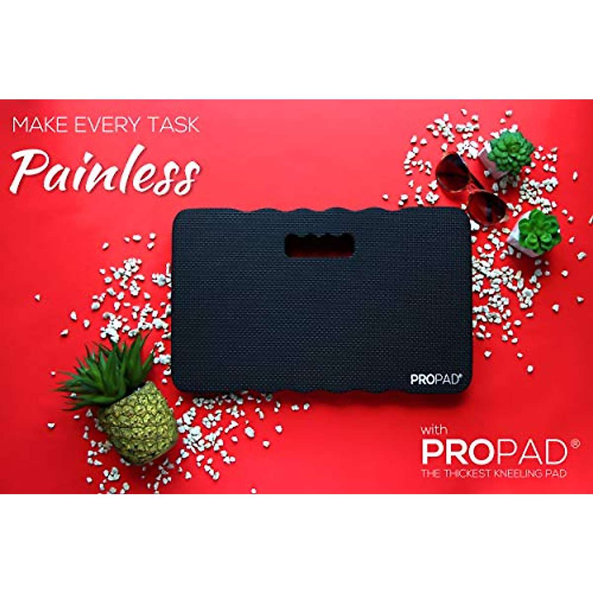 Thick Kneeling Pad, Garden Kneeler for Gardening, Bath Kneeler for Baby Bath, Kneeling Mat for Exercise & Yoga, Knee Pad for Work, Floor Foam Pad, Extra Large (XL) 18 x 11 x 1.5 Inches, Black