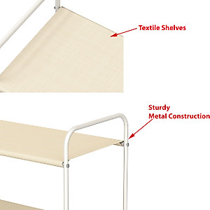 Simple Houseware 3-Tier Closet Storage with 2 Drawers, Beige