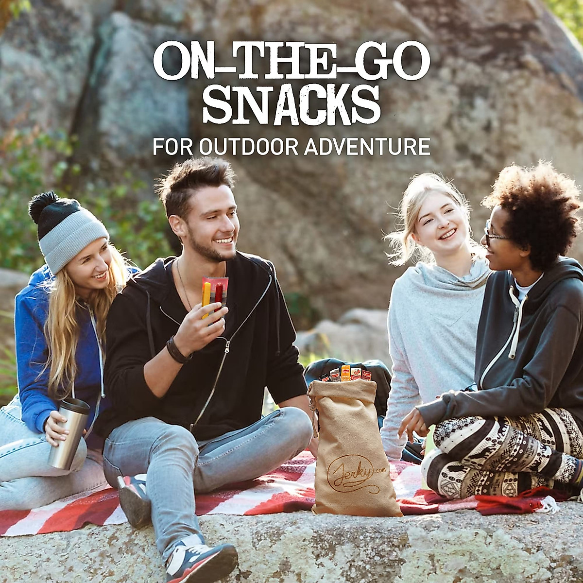 Jerky Gift Basket for Men - 26pc Jerky Variety Pack of Beef, Pork, Turkey, & Ham Snack Sticks - High Protein Healthy Snack - Unique Gift for Men