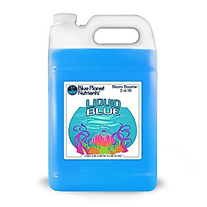 Liquid Blue Bloom Booster (128 oz) Gallon | Potassium Phosphorous Supplement for Flowering | for All Plants & Gardens | Blue Planet Nutrients