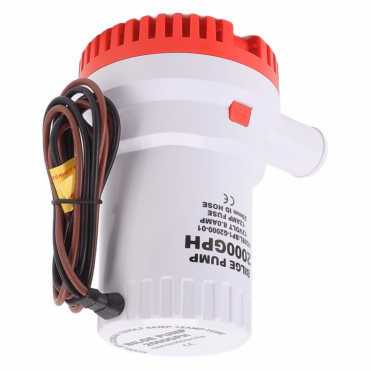 Bilge Pump, Bilge Pumps for Boats, Bilge Pump Silent Boat Submersible DC Micro Drain Marine Sewage for Pond Pool 2000 GPH (12V)