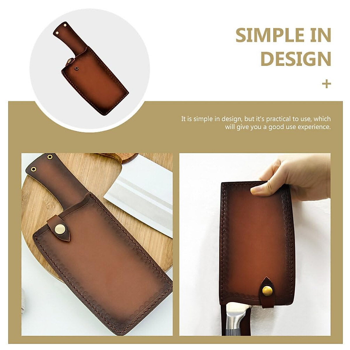 Meat Cleaver Covers Universal Leather Knives Universal Meat Cleaver Covers PU Leather Knife Butcher Knife Guards Protectors Blade Shield Guard Hatchet