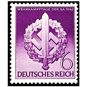 Bubbacare 1942 Third Reich Storm Troopers Postage Stamp, Catalog No 528 Y