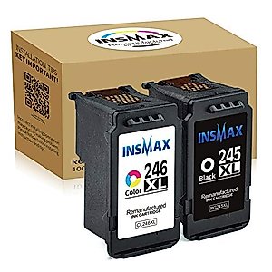 INSMAX 62XL Ink Cartridges Black and Color Combo Pack Value Pack Ink Cartridge Replacement for 62XL 62 Used for PIXMA TS3522 TS3520 TR4720 TR4722 (1 Black,1 Color) Combo Pack