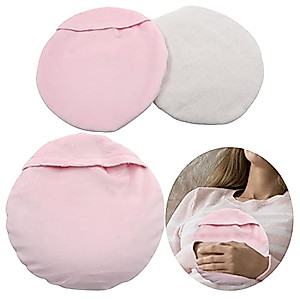 Heating Pads Microwaveable, Heat Pack Microwave Natural Moist Therapeutic Heat Bag Hot Cold Therapy, Wheat, Flaxseed (Round-Pink)