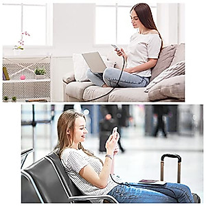 JOTO Type C Cable Extra Long 10ft, USB-C 3.1 Type-C to USB 3.0 Type A Charging Data Cable Heavy Duty Nylon Braided for iPad Pro 12.9/11 Galaxy Ultra S20+ S10 S9 Note 10 9 Tab S4 Nintendo Switch -Black