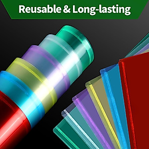 12 Pack Plastic Envelopes Poly Envelopes, LEOBRO A4 Clear File Bags Document Folders Document Organizers with Snap Button for Document Stationery Tools Organization, in 6 Assorted Colors