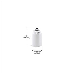 KOHLER R24162-NA Aquifer Shower Filter Replacement for The KOHLER Aquifer Filtered Showerhead, Showerhead Filter for Skin and Hair, One Filter Cartridge
