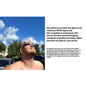 Premium Rainbow Solar Eclipse Viewing Glasses - Safe, ISO 12312-2, Durable Paper Frames - Pack of 2 - Perfect for Astro Enthusiasts and Outdoor Events