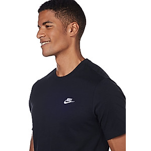 Nike Men's NSW Club Crew, Black/White, Large