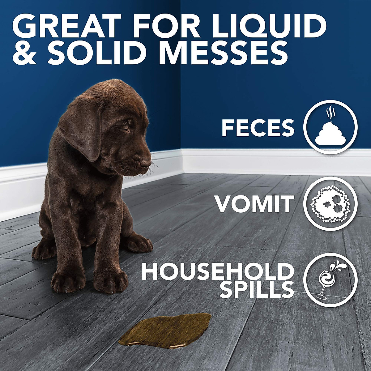 Simple Solution Abzorbitall Pet Mess Absorbent Towels | Multi-Surface Urine & Dog Poop Cleaning Sheets | 12 x 17 | 30 Towels