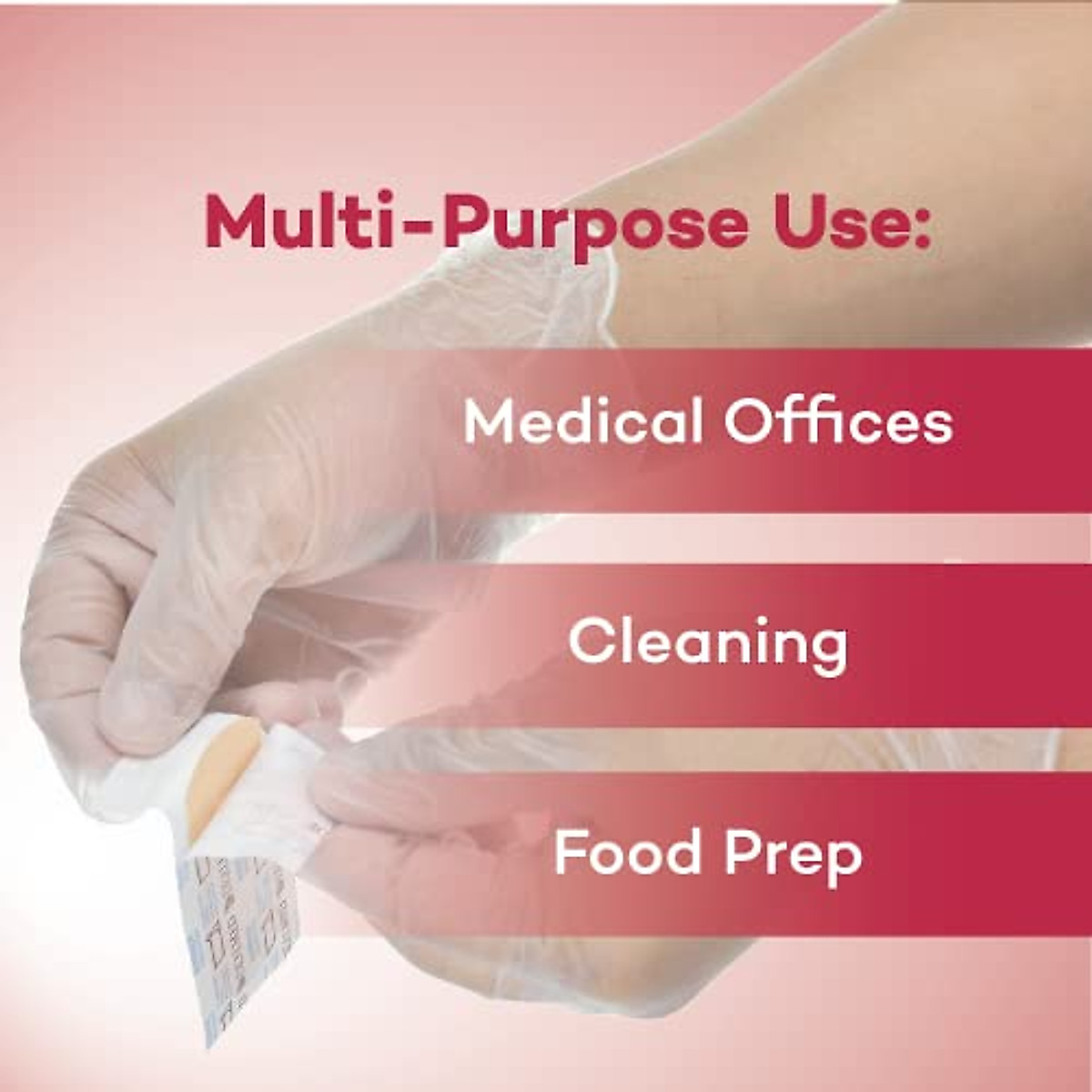 Dealmed Vinyl Exam Gloves – 100 ct. Medium Medical Gloves, Disposable Gloves, Non-Irritating Latex Free Gloves for a First Aid Kit and Medical Facilities