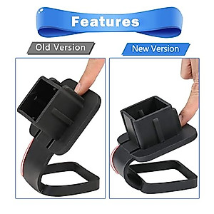 Crynod 2 PCS Car Towing Cover, 2" x 2" Receiver Hook Square Plug ABS Dustproof and Waterproof Protector with Hook, Tube Plug Insert Tow Cover, Universal Exterior Accessories for Most Cars (Black)