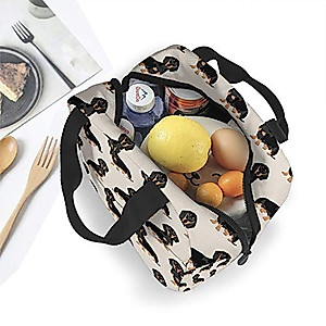 Doxie Dachshund Weiner Dog Lunch Bag For Women Insulated Lunch Box Reusable Cooler Tote Bag For Work Picnic Travel