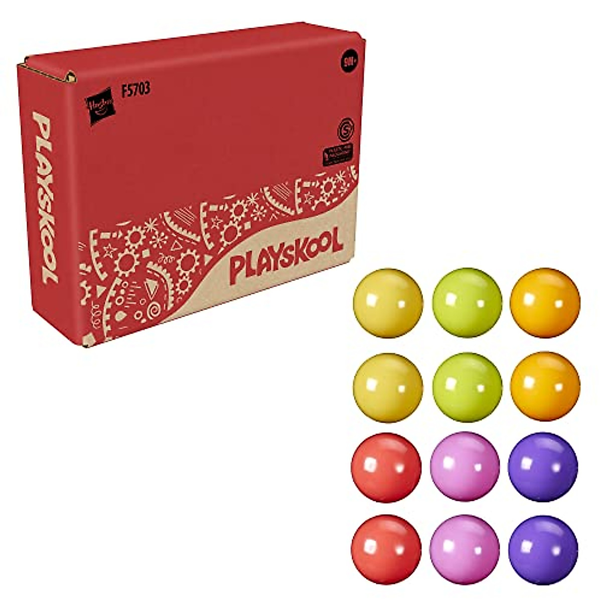 Playskool Replacement Balls for Popper Toys, Set of 12 for Chase ‘n Go, Elefun, 9 Months and Up (Amazon Exclusive)