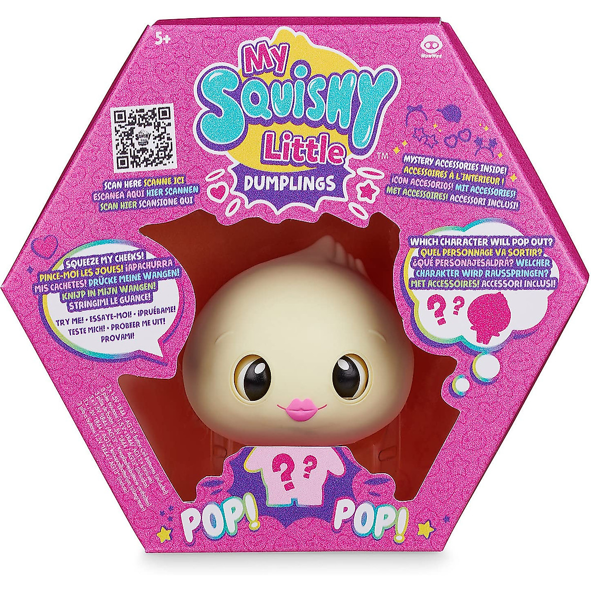 My Squishy Little Dumplings – Interactive Doll Collectible With Accessories – Dee (Pink)