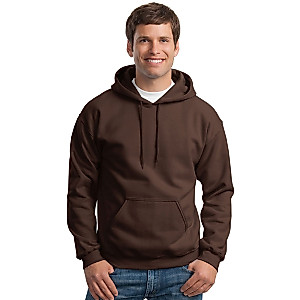 Gildan Heavyweight Blend Hooded Sweatshirt in Dark Chocolate - Large