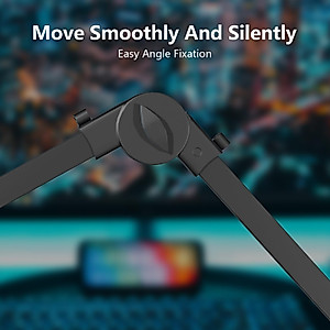 Microphone Boom Arm Stand, Studio Arm Suspension Scissor Adjustable Mic Stand for HyperX/Shure SM7B and Other Microphone, Recording Gaming Streaming Podcasting
