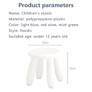 Kids Step Stool, Kindergarten Study Stools, Lightweight Footstools are Sturdy and Durable, Very Suitable for Use in The Kitchen, Bathroom and Bedroom (White)