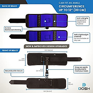 DOSH AFO Foot Drop Brace - Drop Foot Brace for Walking - Use as a Left or Right AFO Brace - Ankle Foot Orthosis Support Brace for Men and Women - Foot Supports - Drop Foot Braces