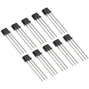 Bridgold 10pcs A3144 3144 Hall Effect Sensor Magnetic Detector,3-Pin