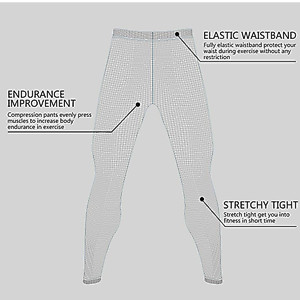 9M Mens Ultra Soft Thermal Underwear Leggings Bottoms - Compression Pants with Fleece Lined, Navy Blue, Medium