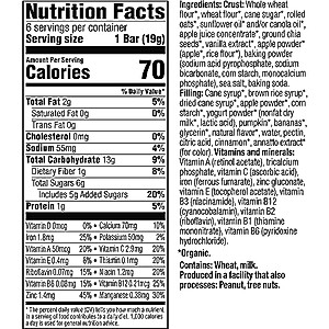 Plum Organics Mighty Snack Bars - Pumpkin and Banana - 0.67 oz Bars (Pack of 48) - Organic Fruit and Vegetable Toddler Food Snack Bars