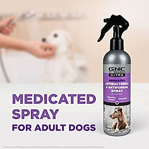 GNC Ultra Medicated Shampoo 16oz | Medicated Relief Pet Shampoo for Dogs | GNC Shampoo for Dogs with Infections & Fungus Irritation Itching, 16 Ounces