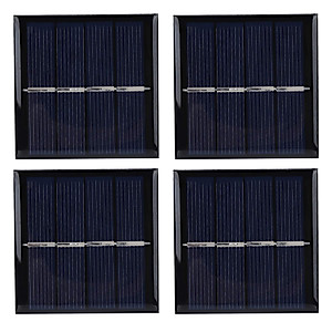 4Pcs Solar Panels, 0.45W 2V 58x58mm Solar Panel Kit, PET Solar Charger Panel, Waterproof Solar Charger, Portable DIY Solar Charging Board Module Charging Accessories, Solar Power Supplies