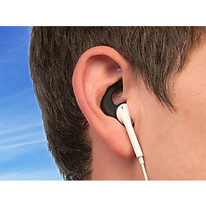Far End Gear BudLoks Earphone Sport Grips for Apple iPod and Earpod Style Earbuds - AirPods, iPhone 3/4/5/6, Black